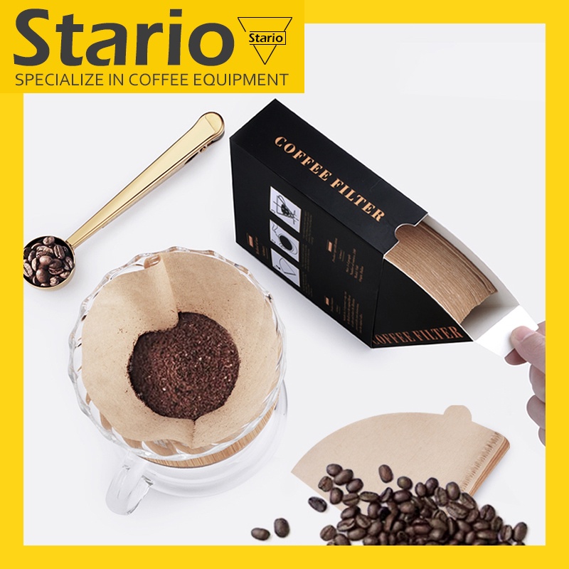 Stario กระดาษกรองกาแฟ 100 แผ่น แบบหนา ดริปกาแฟ กระดาษดริป กรองกาแฟ ...
