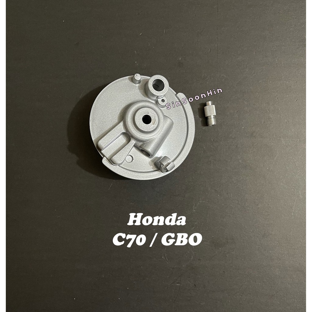 แผงดุมล้อหน้า Honda C70 / GBO พร้อมบุช - brek hub depan สีเงิน | Shopee Thailand