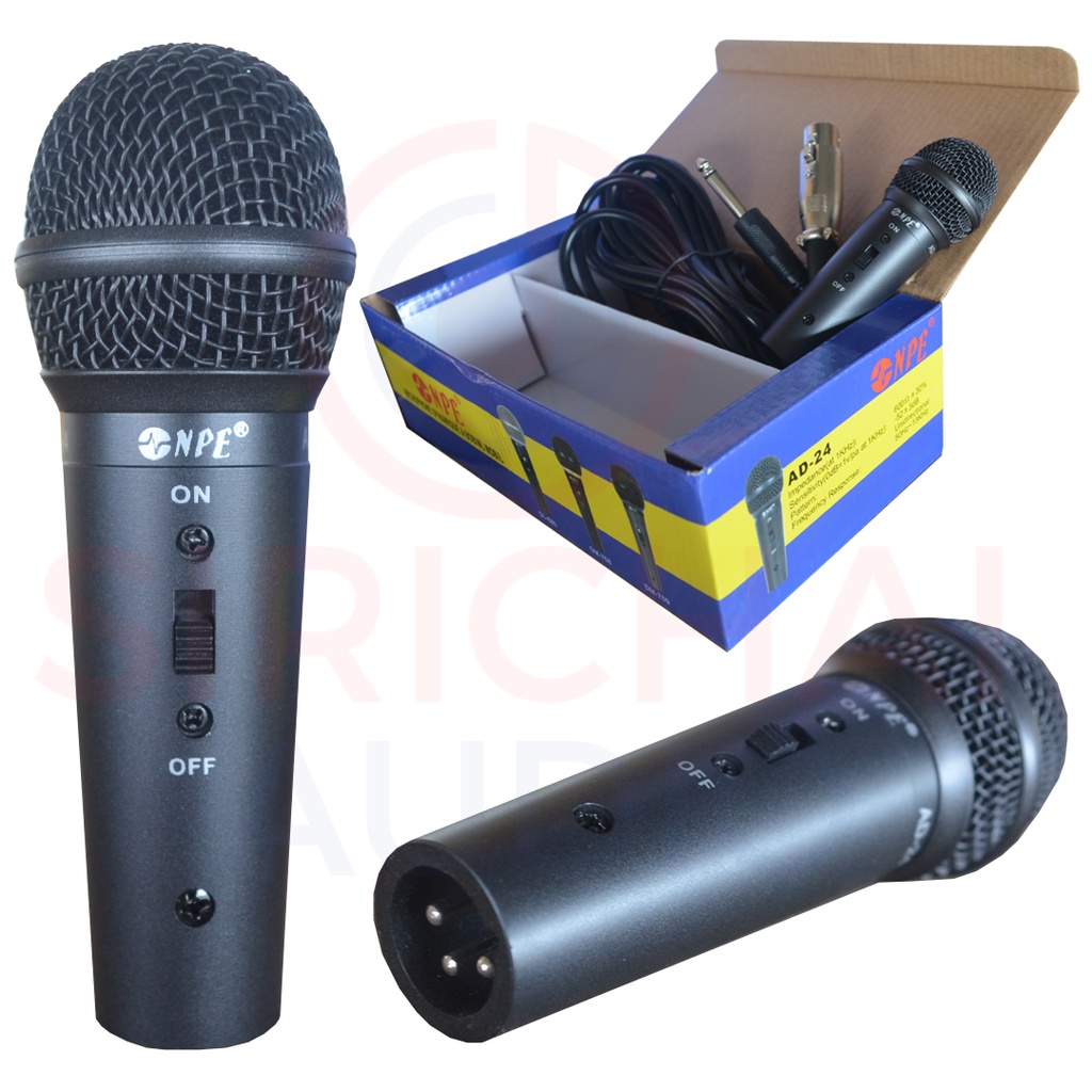 ไมค์จิ๋ว NPE รุ่น AD24 โลหะ ไมค์พร้อมสาย 4.5เมตร | Shopee Thailand