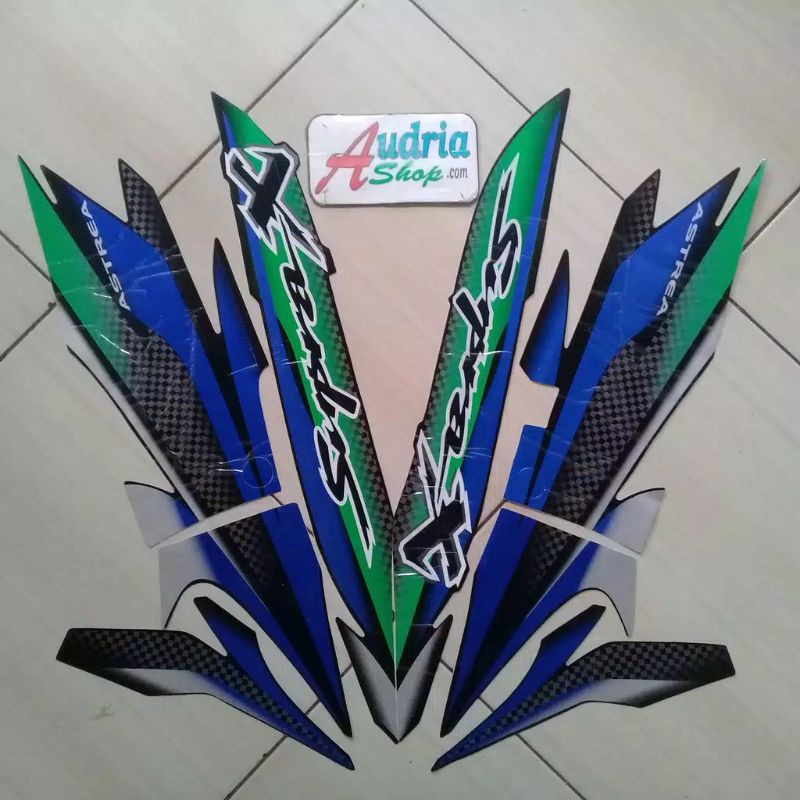 สติกเกอร์ลายทาง Honda Supra x 2002 สีเขียว สีดํา | Shopee Thailand