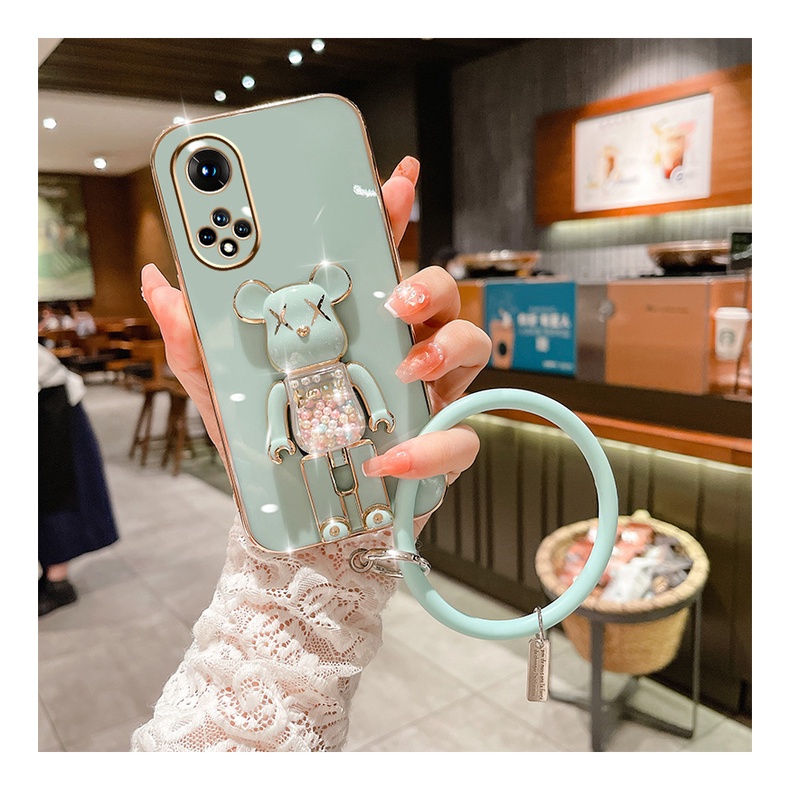 เคสโทรศัพท์มือถือ มีทรายไหล ลายหมี สําหรับ Huawei Nova9 Nova9 SE Nova7i Nova4 Nova4e Nova3i ...