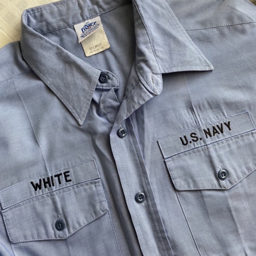 เสื้อเชิ้ต Vintage 90s us navy utility shirt Size XXL-ของมือสอง ...
