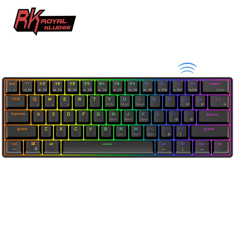 RK61 Royal Kludge Bluetooth 3.0 & USB C Dual Mode RGB Backlit Mechanical Keyboard | Shopee Thailand