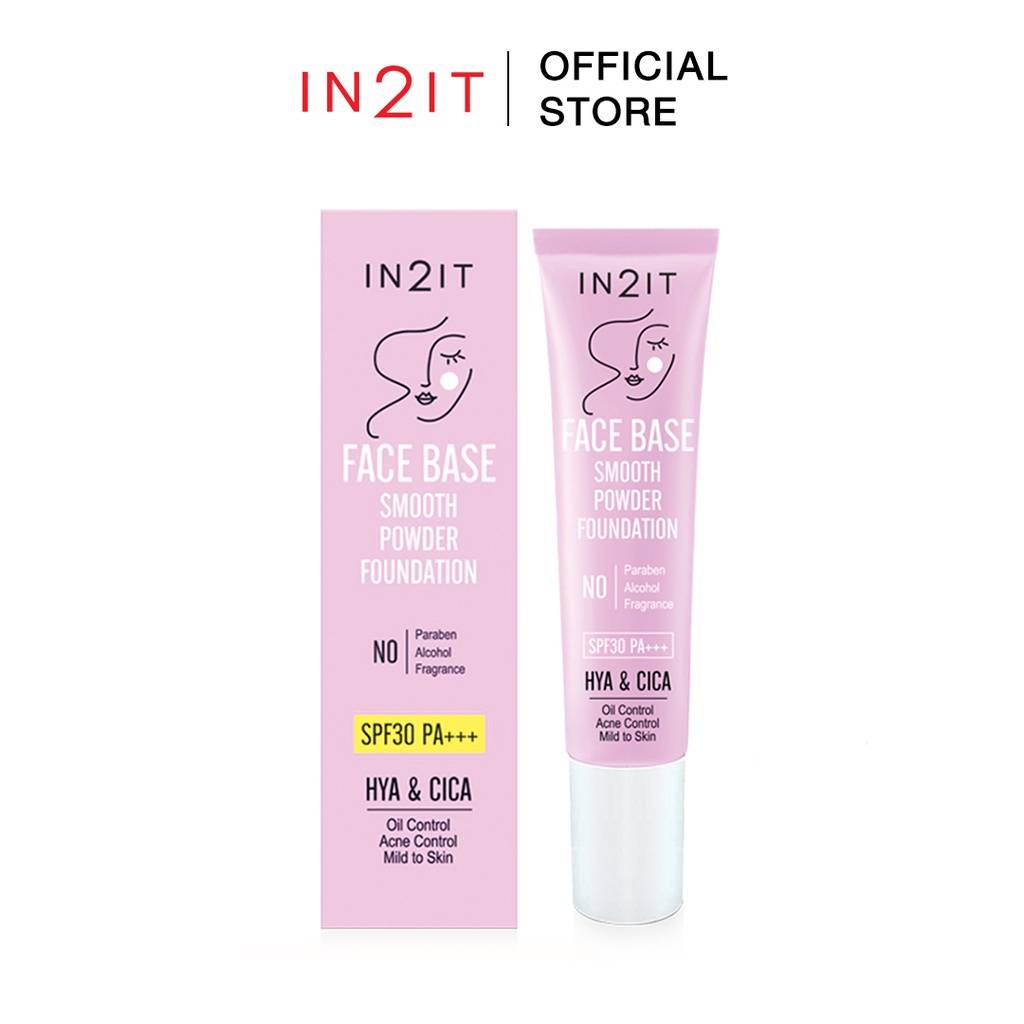 IN2IT Face Base Smooth Powder Foundation รองพื้นลิควิดเนื้อครีม 15g ...