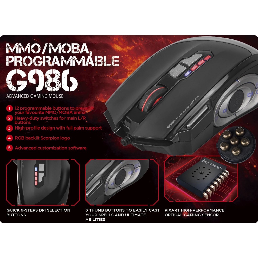 เมาส์ Marvo รุ่น G-986 Gaming Mouse. | Shopee Thailand