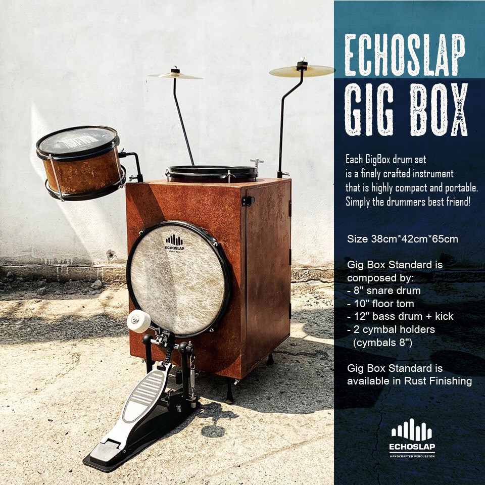 คาฮองรุ่นใหม่ ! (ครบชุดรวมฉาบ+กระเดื่อง) ECHOSLAP GIG BOX Cajon Gig Box ...