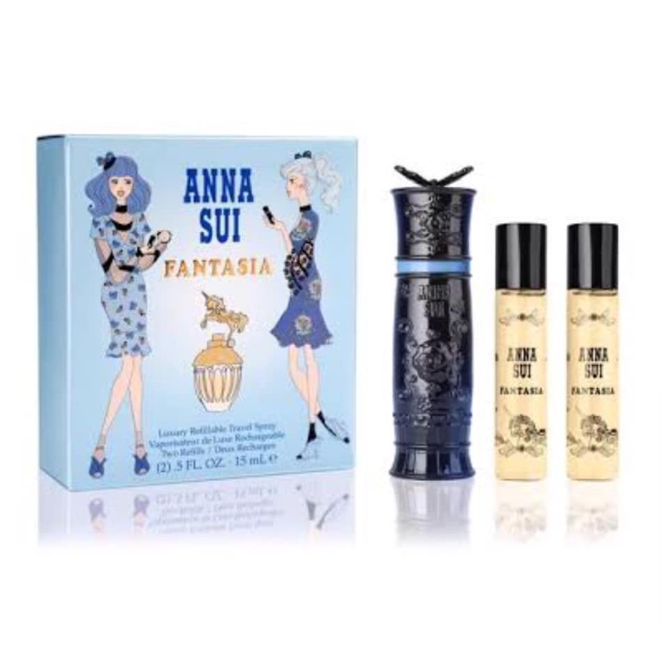 น้ำหอม Anna Sui Fantasia Luxury Refillable Travel Spray Edt 15ml.*2 ( กล่องซีล ) | Shopee Thailand