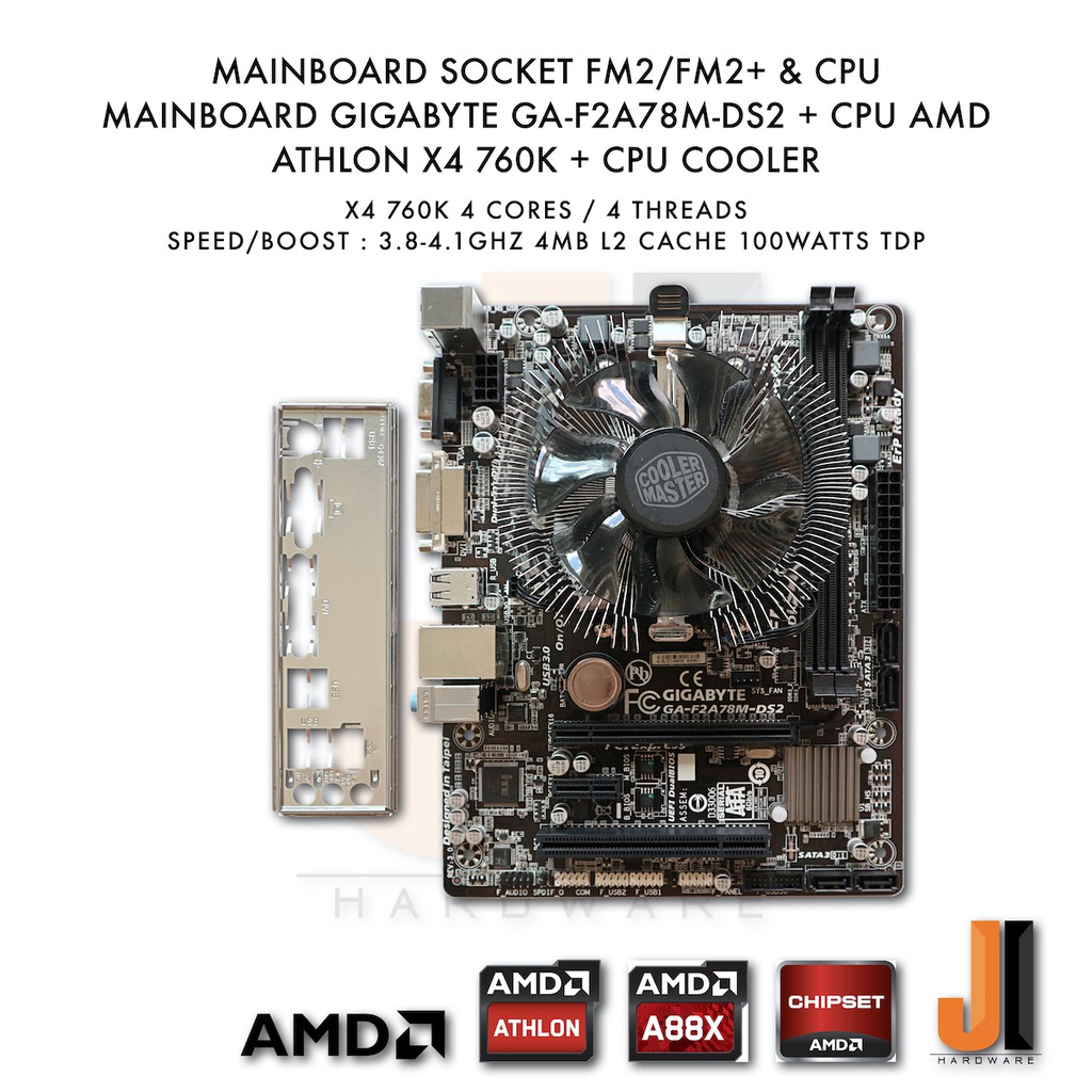 Mainboard Gigabyte GA-F2A78M-DS2 (FM2/FM2+) + AMD Athlon X4 760K +CPU ...