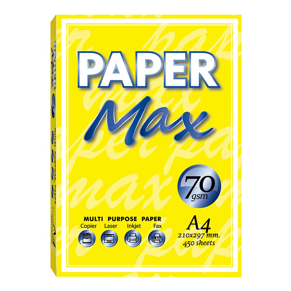 Paper Max กระดาษถ่ายเอกสาร A4 ขนาด70 แกรม 1 รีม (รีมละ450แผ่น) | Shopee ...