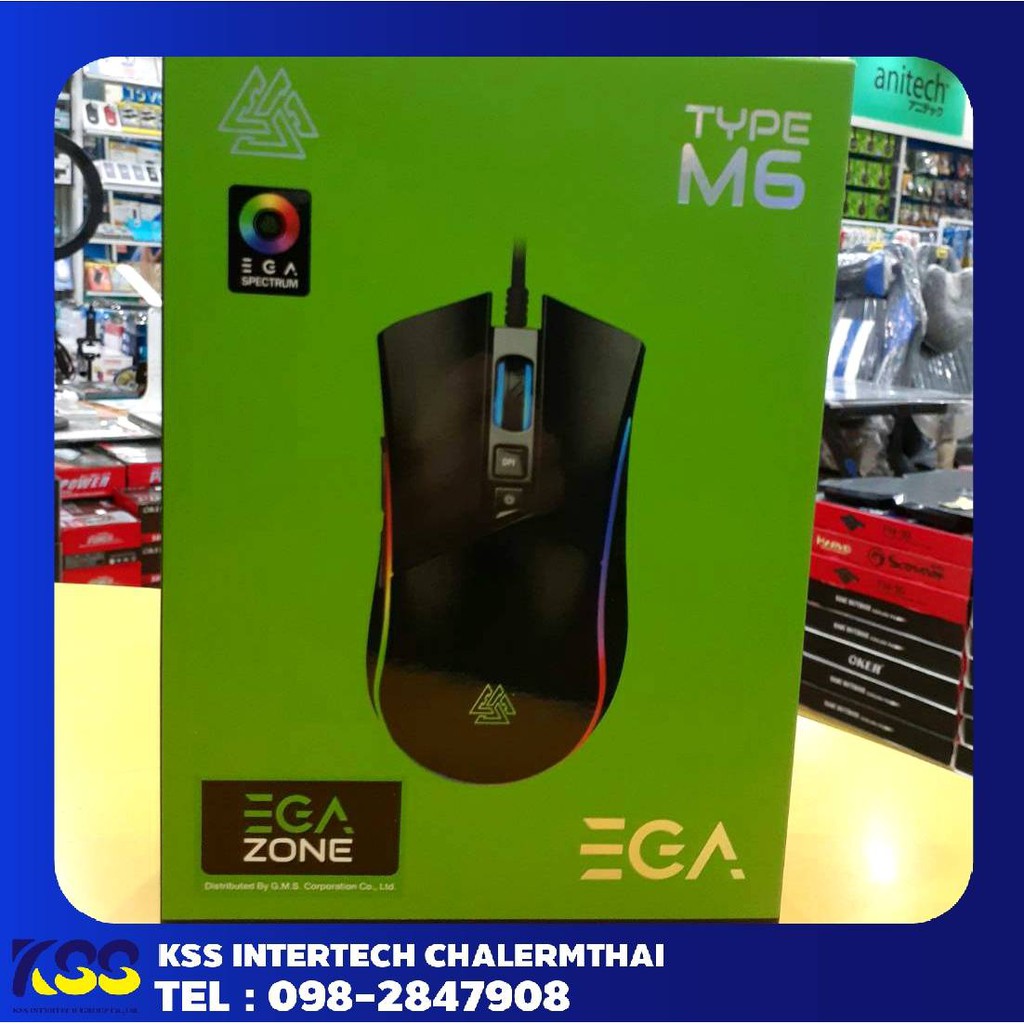 EGA Type-M6 Gaming Mouse LED เมาส์เกมมิ่ง มาโคร | Shopee Thailand