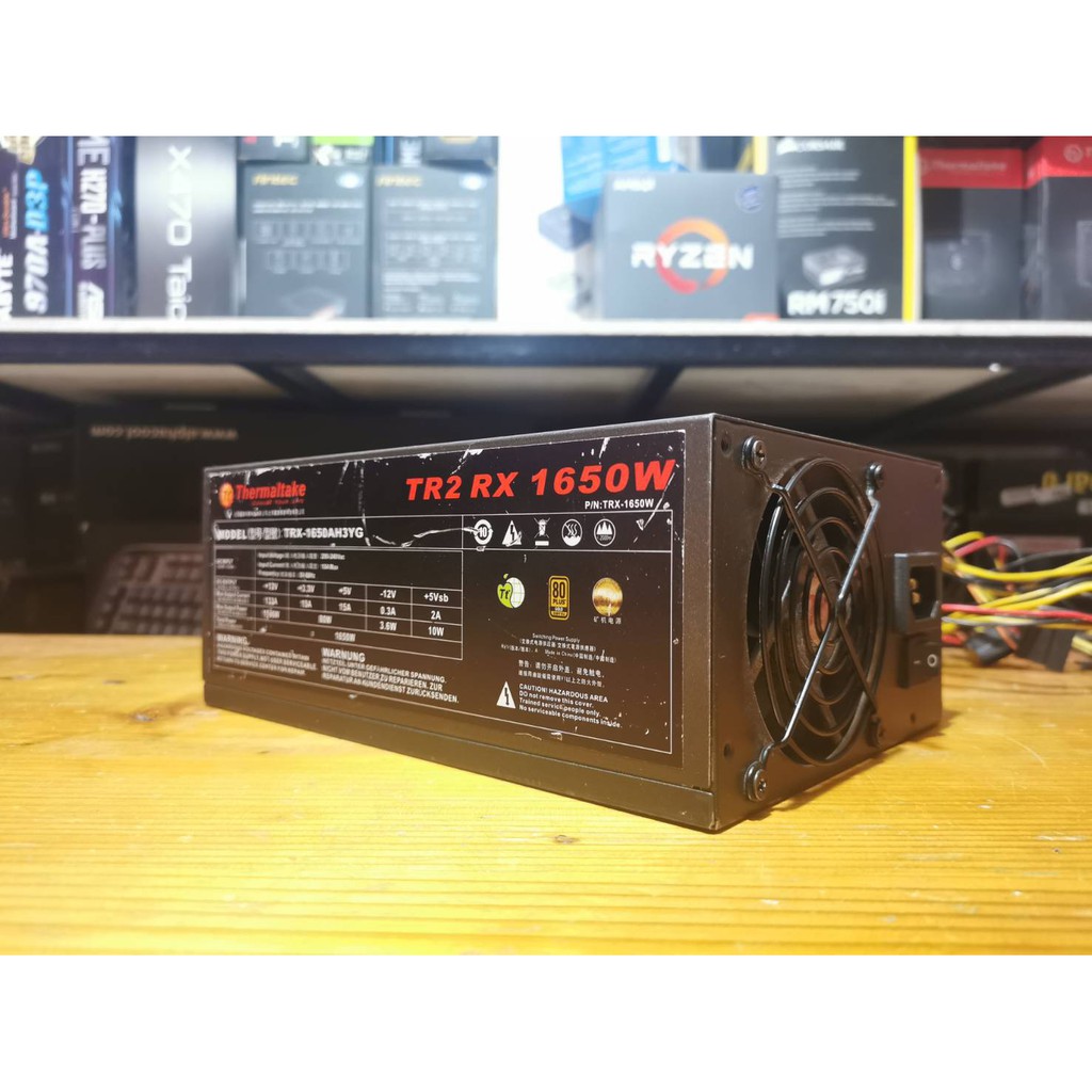 เพาเวอร์ซัพพลายสำหรับการขุด (mining power supply) thermaltake TR2 RX 1650w 80+ gold | Shopee ...