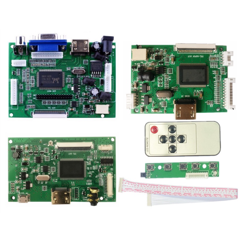 LCD TTL LVDS Controller Board HDMI VGA 2AV 50 PIN For AT070TN90 92 94 20000938-00Support ...
