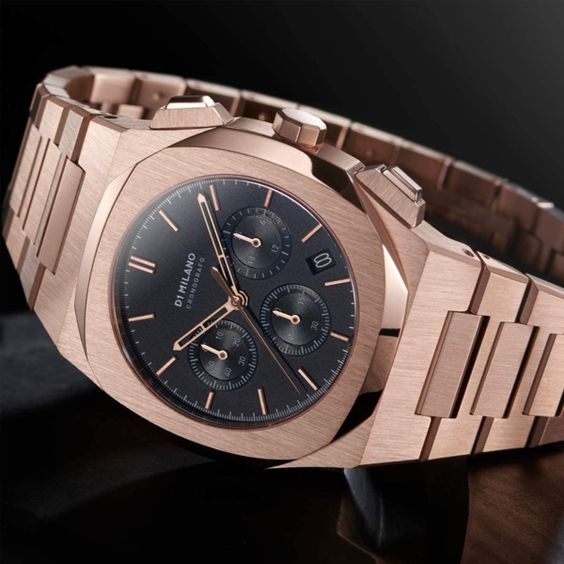 D1 milano Chronograph D1-CHBJ04 41.5mm หรูหราเงาวับจับตา ทรง A.P ...