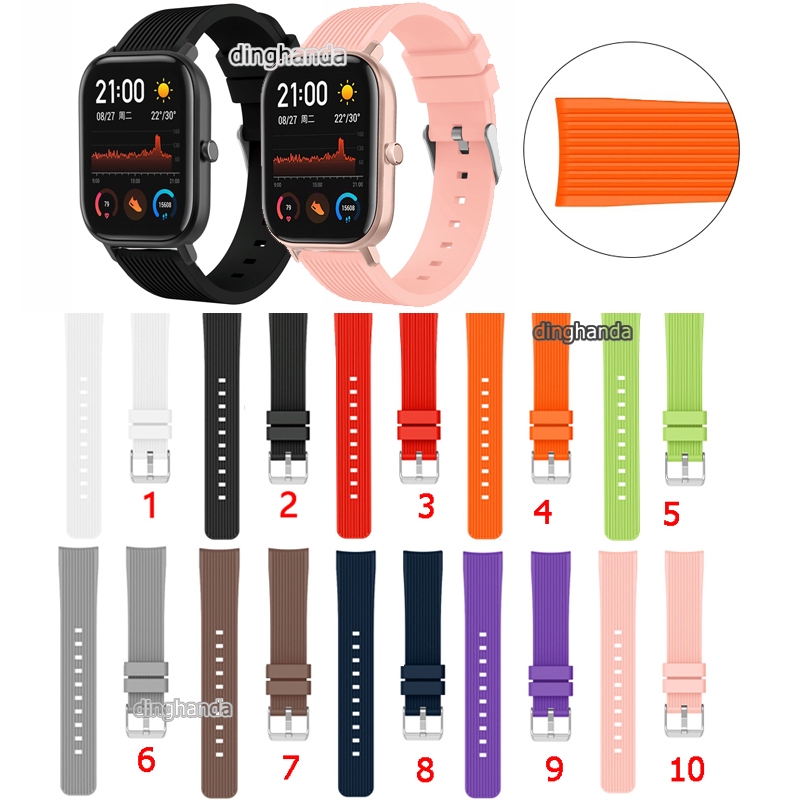 ซิลิโคนเปลี่ยนวงสายกีฬาสำหรับ Huami Amazfit GTS 2e GTS2 mini GTS3 4 GTS4 mini Active | Shopee ...