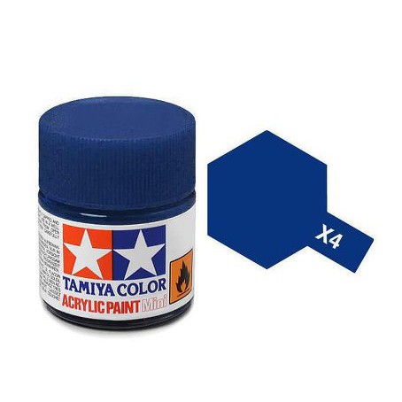 สีสูตรน้ำทามิย่า Tamiya Acrylic X4 Blue 10ml | Shopee Thailand