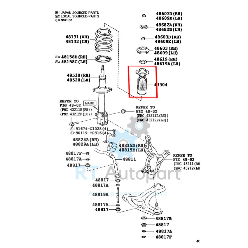 KYB กันกระแทกโช้คหน้า Toyota Vios Yaris NCP151 NSP152 ปี13-20 Ativ ...