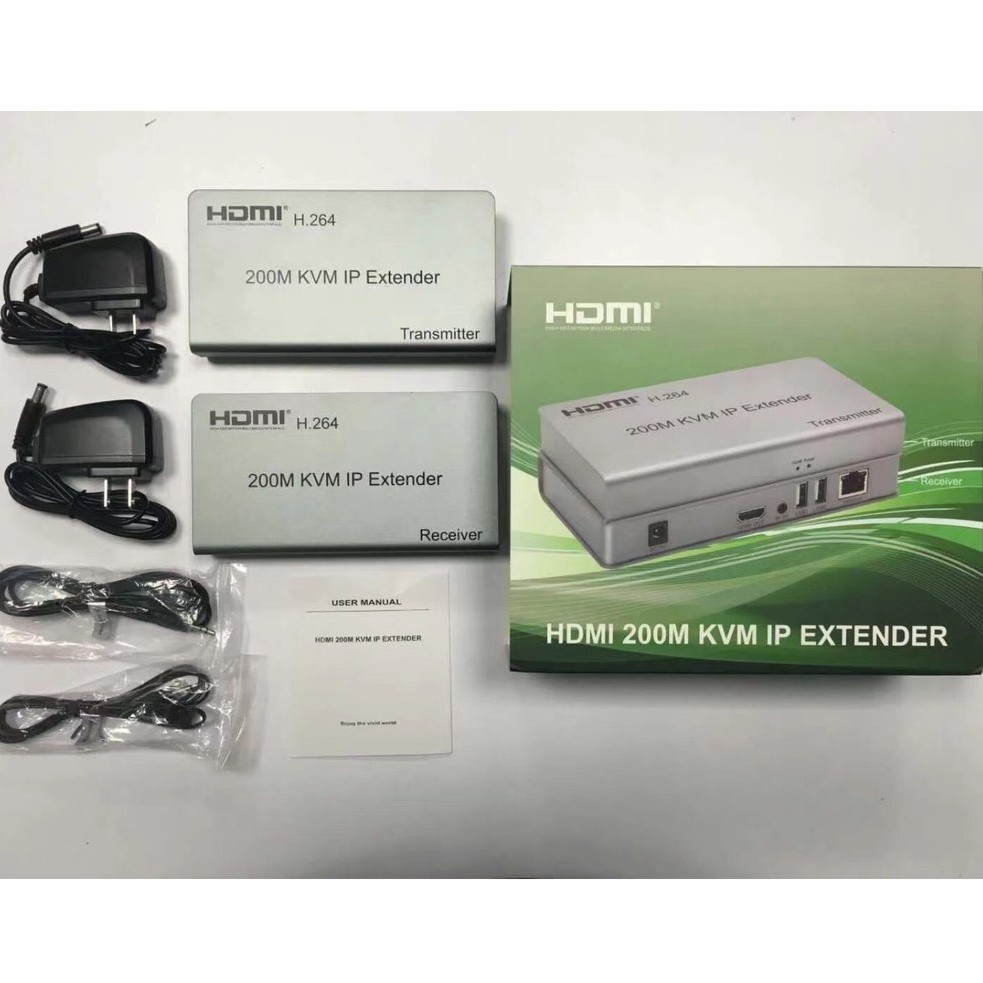 HDMI KVM IP Extender 200M CAT5E/6/7 สัญญาณ HDMI Extender สนับสนุนเมาส์ ...