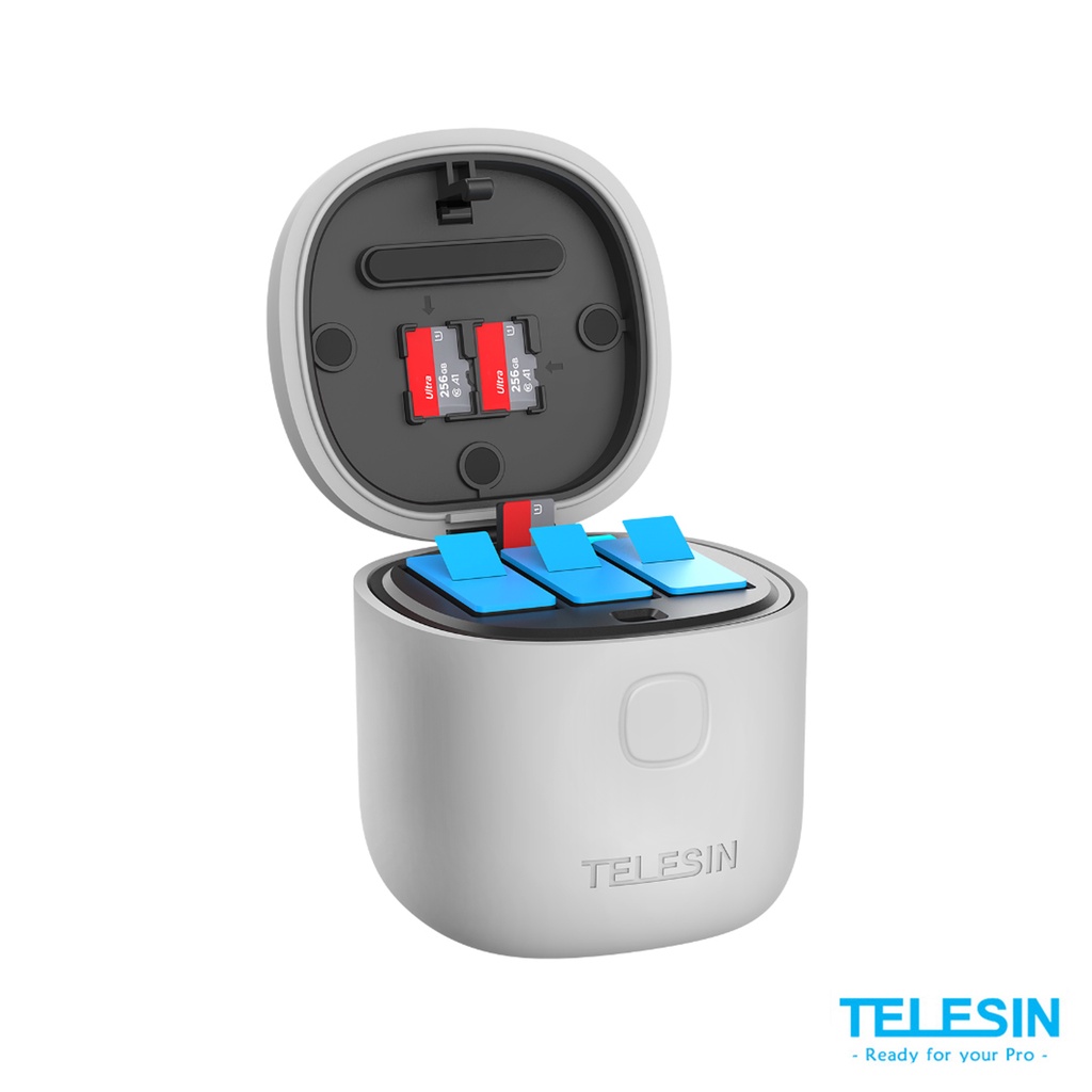 แท่นชาร์จ TELESIN® ALLIN BOX CHARGER & CARD READER สำหรับโกโปรรุ่น 10 / ...