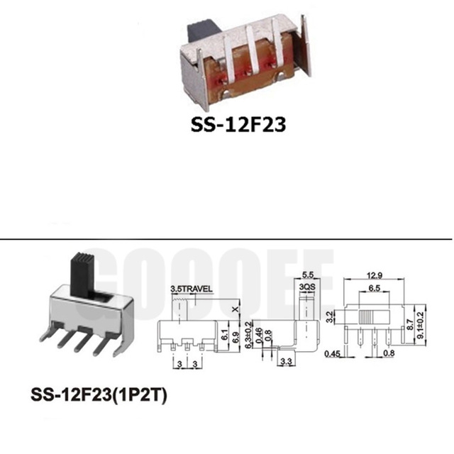 สวิตช์สไลด์เกียร์ ขนาดเล็ก SS12D00 จำนวน 5 10 ชิ้น | Shopee Thailand