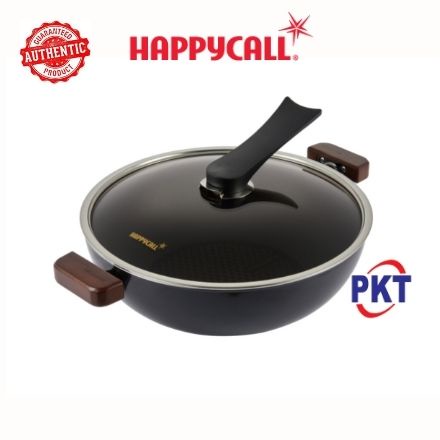 Happycall KOREA IH Crocodile Series กระทะกราฟีน ไม่ติดกระทะ + ฝาแก้ว [ 3900-0376 ] / ฐานเตา ...