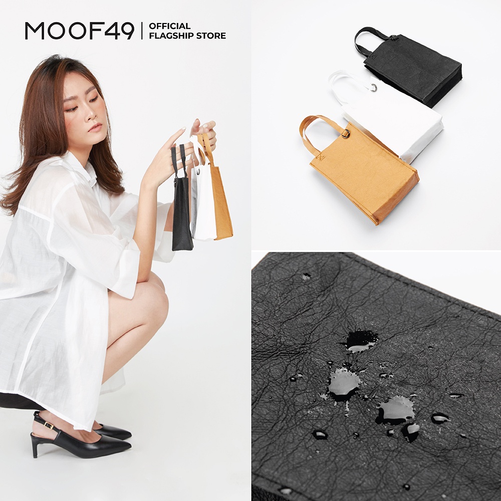 MOOF49 Attitude bag กระเป๋าผ้าคราฟท์ใบจิ๋ว | Shopee Thailand
