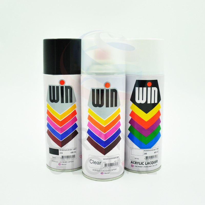 TOA WIN SPRAY สี ทีโอเอ วิน สีสเปรย์ สีพ่น อเนกประสงค์ 400cc สีดำ ...