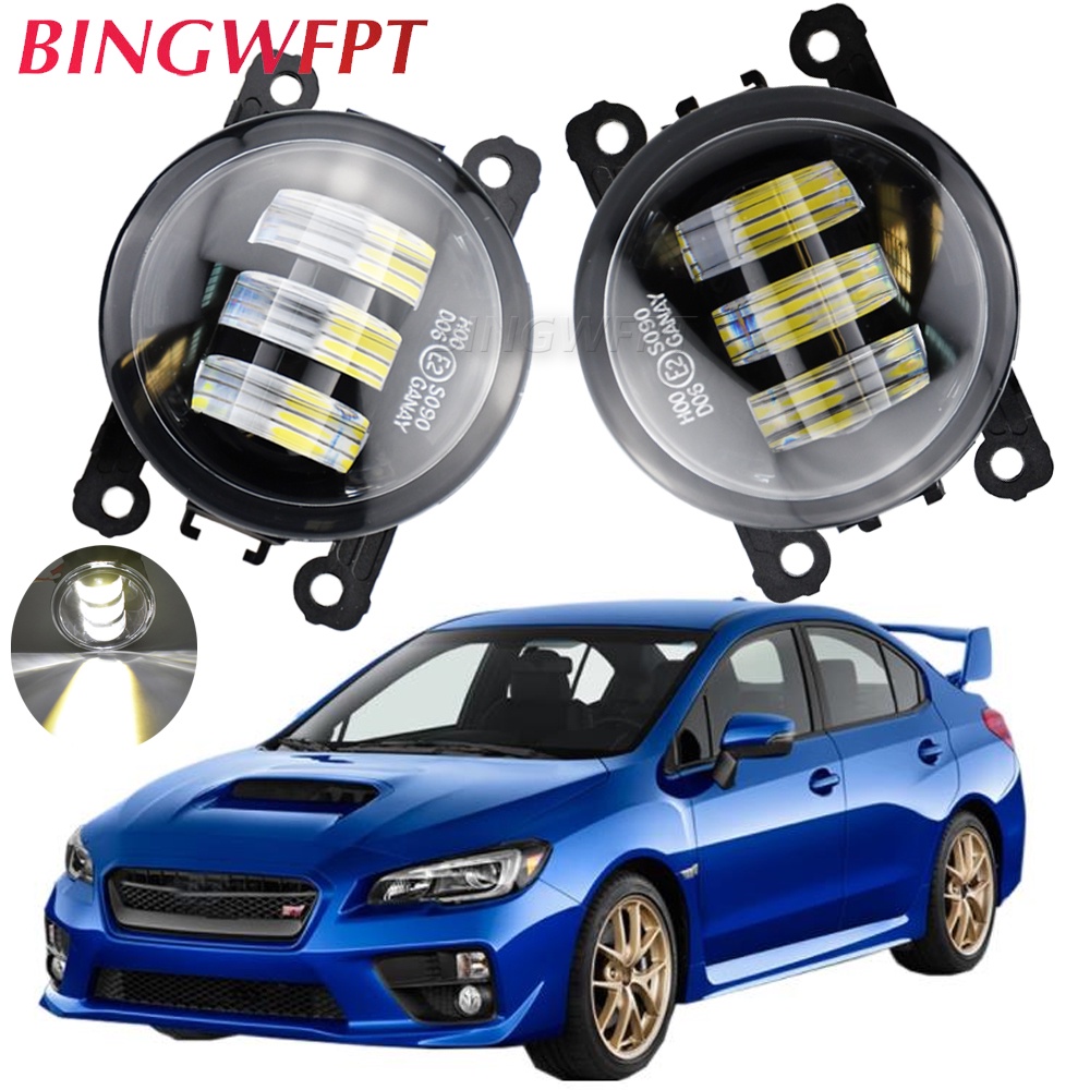 2PCS LED Fog Light Car Front Fog Lamp DRL For Subaru WRX STI Forester ...