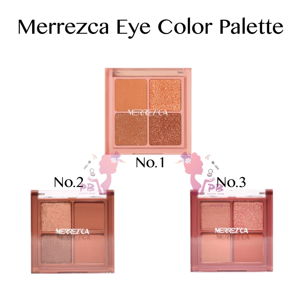 Merrezca Eye Color Palette เมอร์เรซก้า อาย คัลเลอร์ พาเลต พาเลต 4 ช่อง ...