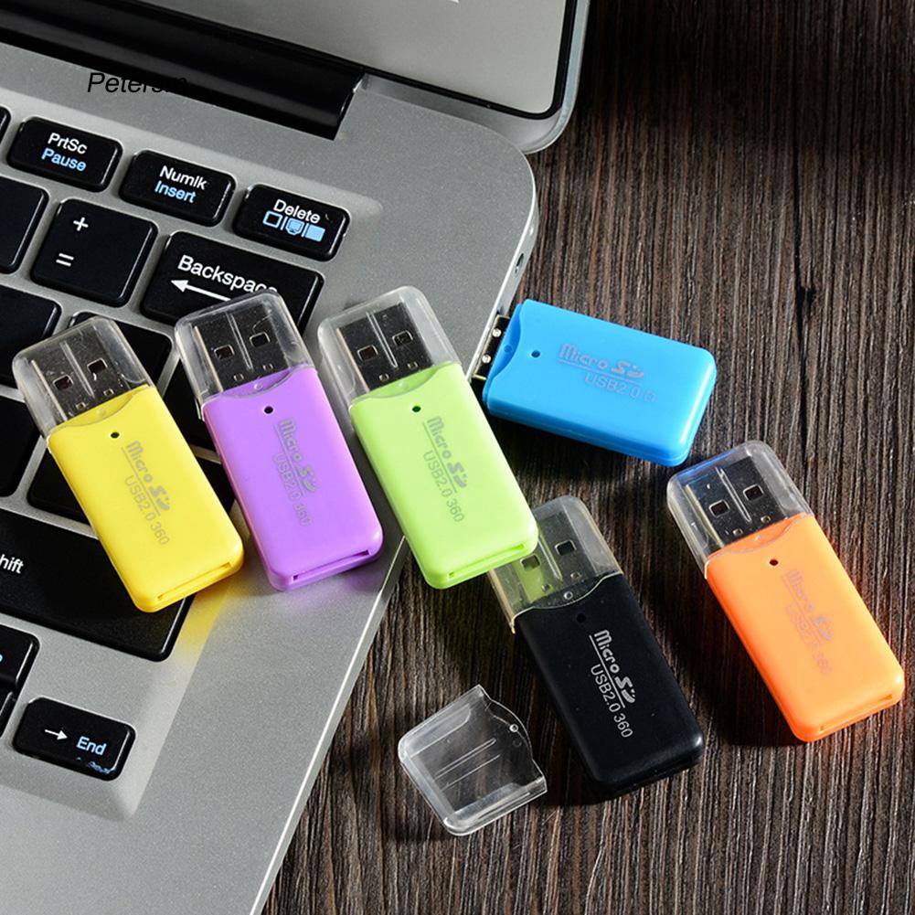 Ptsm_อะแดปเตอร์การ์ดรีดเดอร์ Micro SD TF T-Flash USB 2.0 ความเร็วสูง ...