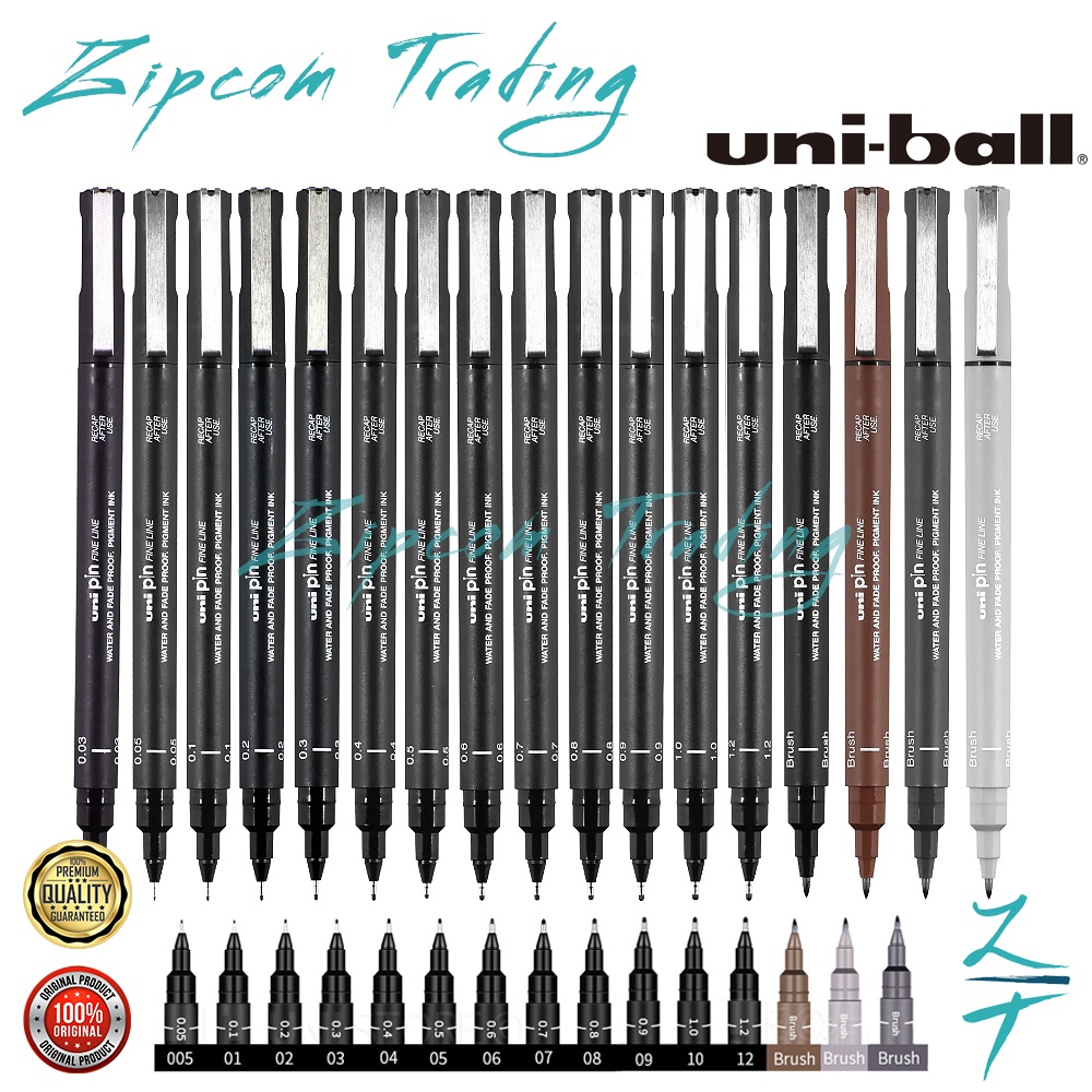 Uni PIN Pigment Ink Fine LineTechnical Drawing Felt-Tip Pen ( PIN 200 ...