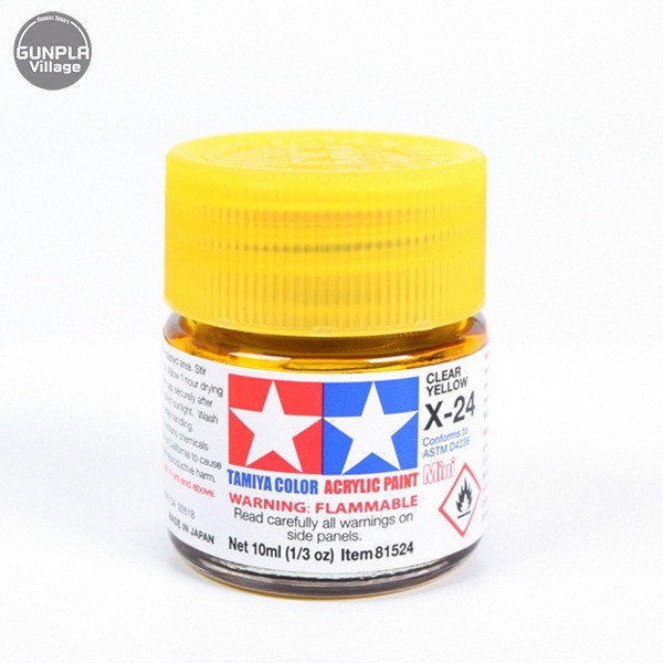 Tamiya 81524 Acrylic Mini X-24 Clear Yellow 45035432 (สี) | Shopee Thailand