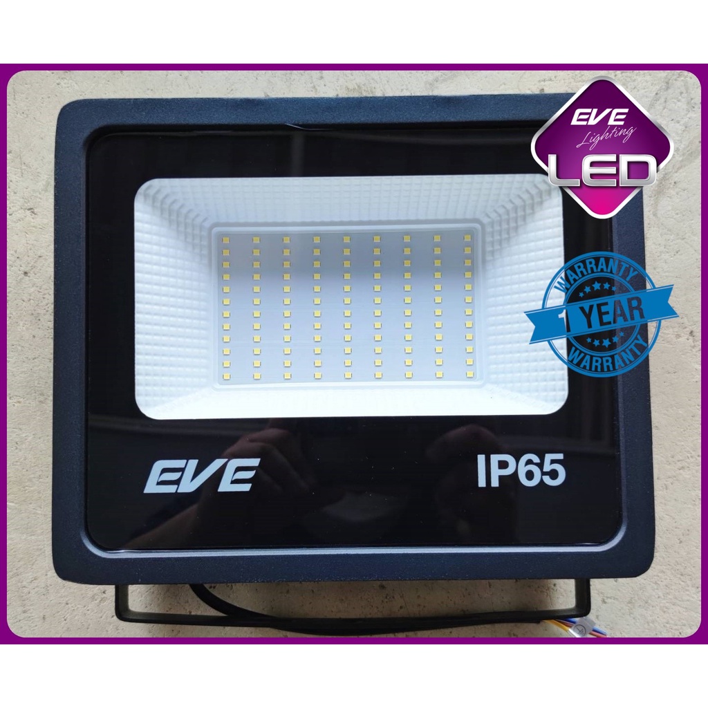 สินค้ามีประกัน ความสว่างเต็มวัตต์ โคมฟลัดไลท์ สปอร์ตไลท์ ไฟฟ้า LED EVE ...