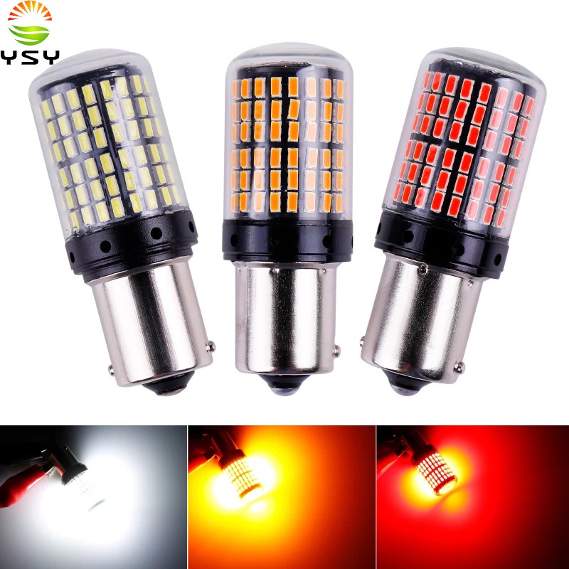 หลอดไฟเลี้ยวรถยนต์ 3014 144 Smd Led 1156 Ba15S Bau15S 1157 Bay15D 7440 ...
