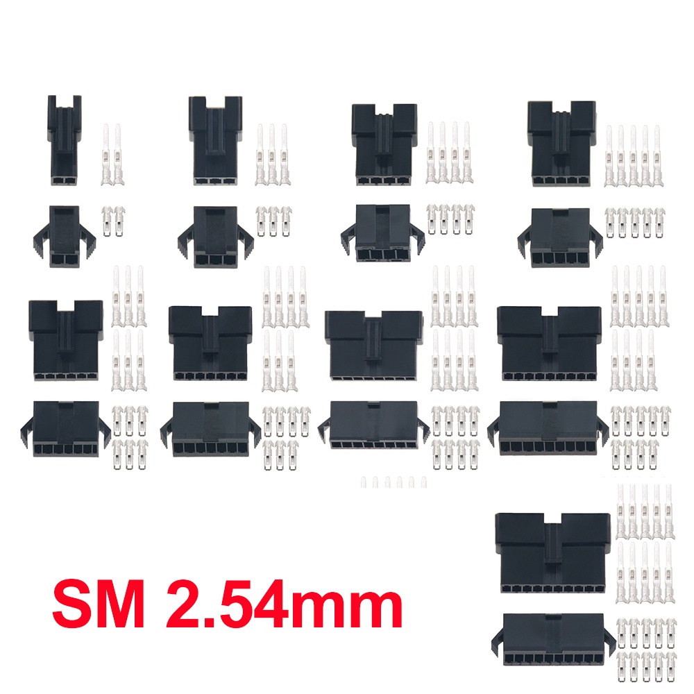 20 ชุด Sm2.54 เชื่อมต่อ 2/3/4/5/6/7/8/9/10/11/12 Pins 2.54 มม. Female And Male พร้อมขั้วเชื่อม ...