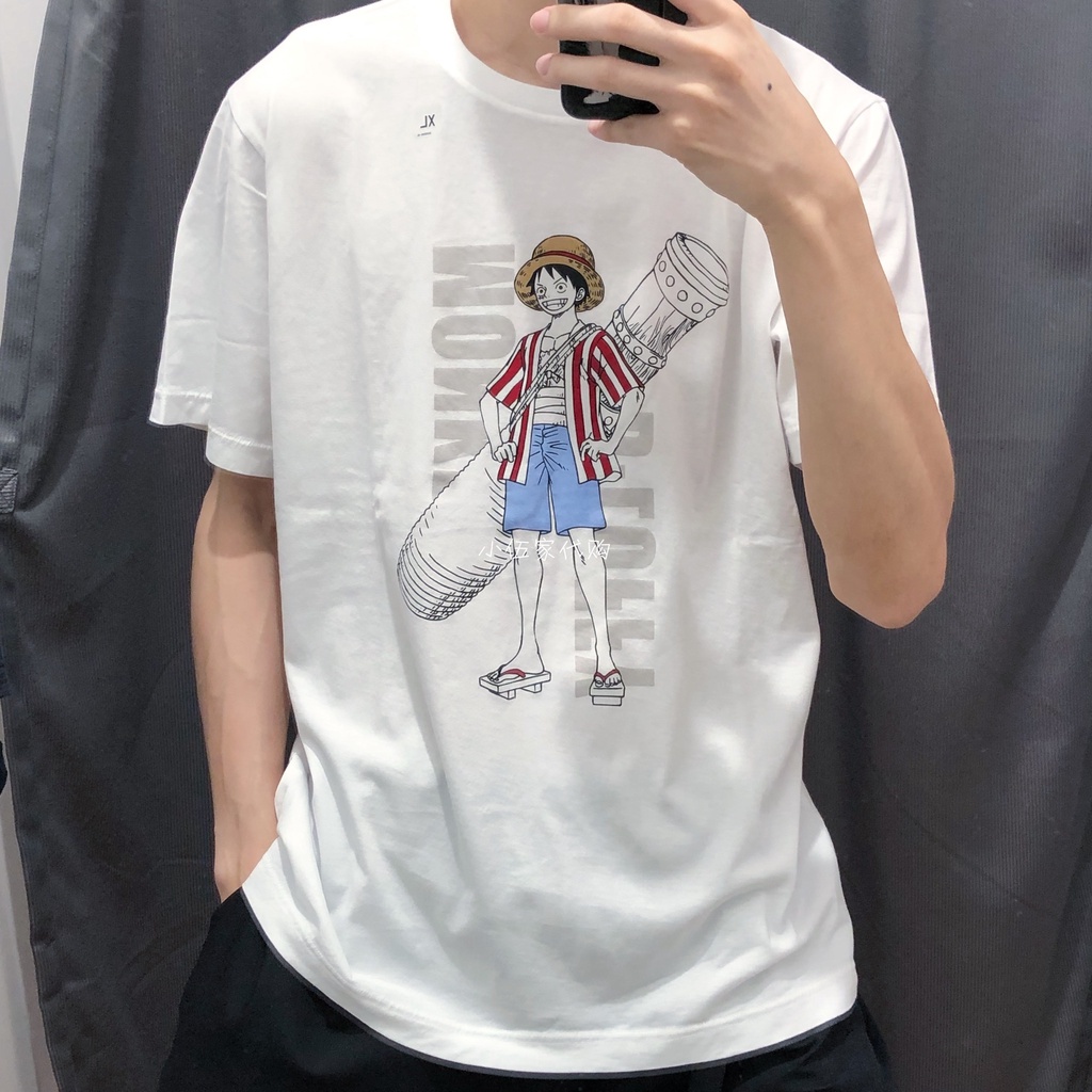 YFFYK เสื้อยืดผ้าฝ้ายพรีเมี่ยมUniqlo One Piece One Piece เสื้อแขนสั้นวั ...