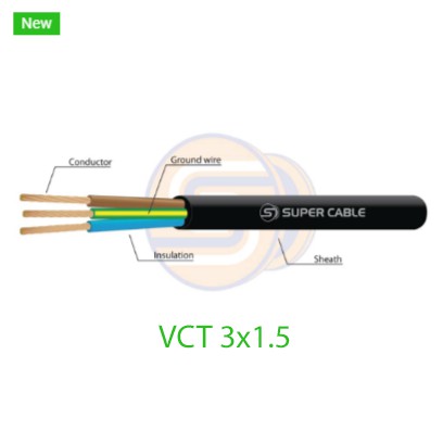 สายไฟ VCT 2x1 2x1.5 2x2.5 3x1 3x1.5 3x2.5 สายอ่อน สายไฟทองแดง 99.9% S.Super Cable | Shopee Thailand