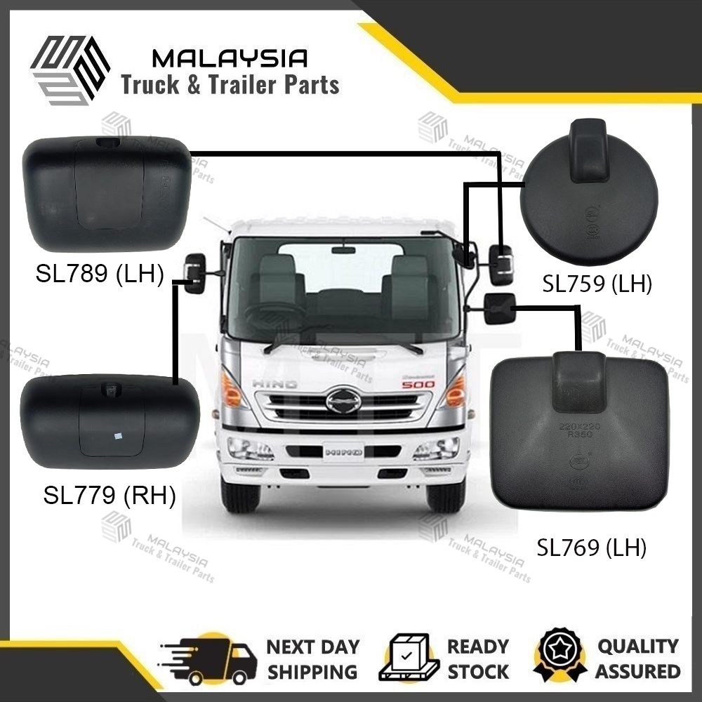 Hino VALIDUS 500 700 FRONT SIDE MIRROR CERMIN SISI (SL759/SL-759 ...