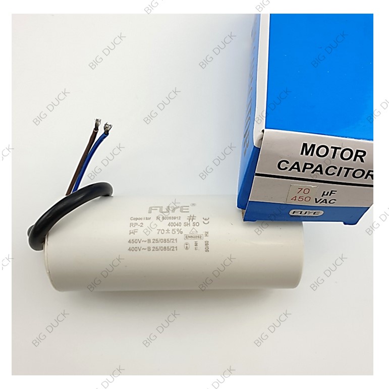 คาปาซิเตอร์ แคปรัน Capacitor 70uF, 75uF, 80uF, 100uF / 450V FUYE ชนิด ...