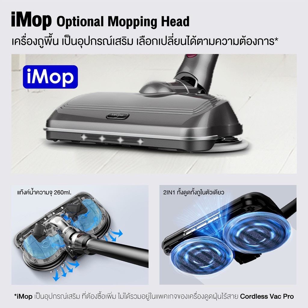 Mister Robot อุปกรณ์เสริม ใช้ถูพื้น รุ่น iMOP KIT ดูด ขัด ถู ในตัวเดียว ...