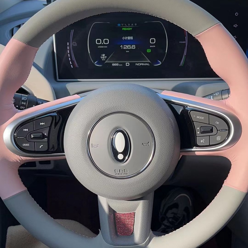 Ora R1 black cat R2 white cat พิเศษ มือจับเย็บปกหนัง หุ้มพวงมาลัย ...