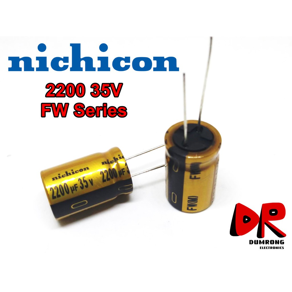 2200uF 35V FW Nichicon capacitor ตัวเก็บประจุ ออดิโอเกรด | Shopee Thailand