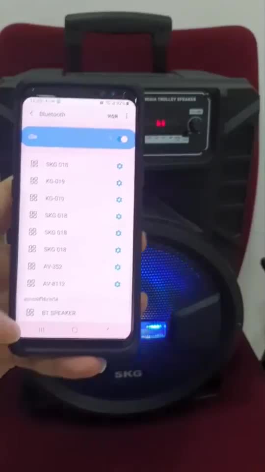 SKG ลำโพงล้อลาก 12 นิ้ว ลำโพงบรูทูธ เบสหนักๆ 6000 W รุ่น SR-8000 BT12 มีไมค์ลอย1ตัว รับประกัน1 ...