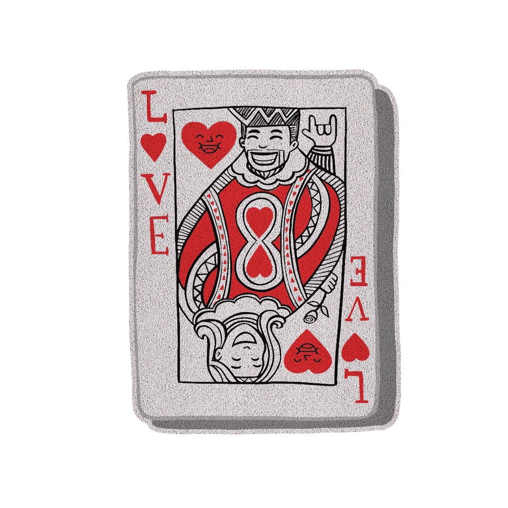 [MT06-00000026] พรมเช็ดเท้า พรมดักฝุ่น ลาย Couple love ขนาด 60x80 ซม ...