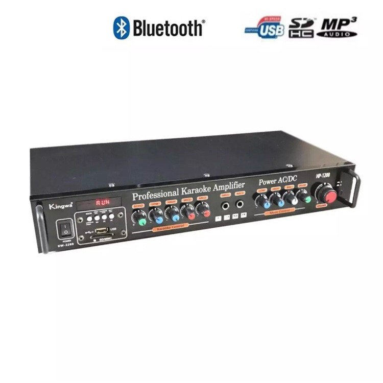 KINGWA เครื่องขยายเสียง AC/DC 30Wx2 (RMS) Bluetooth เล่นUSB MP3 SDCARD ...