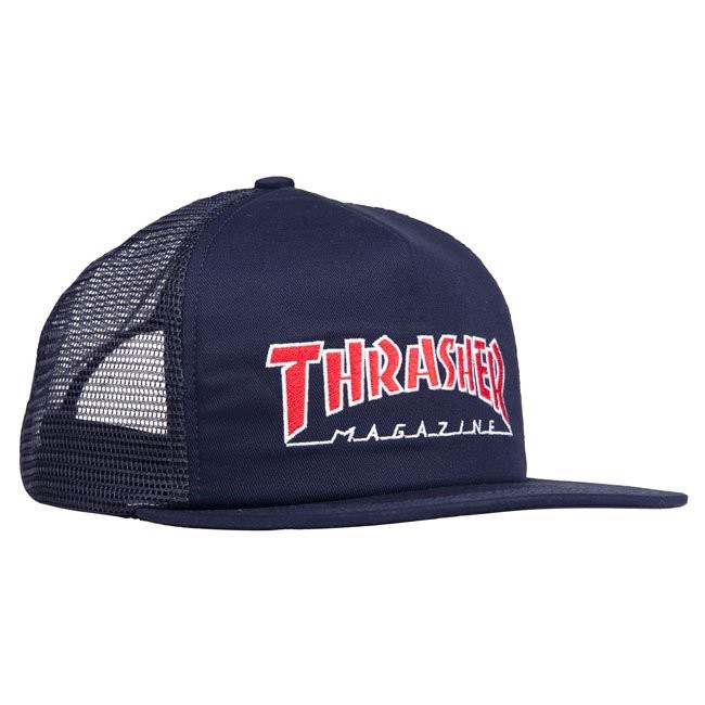 Thrasher ปัก Outlined Mesh Cap - สีกรมท่า Cap | Shopee Thailand