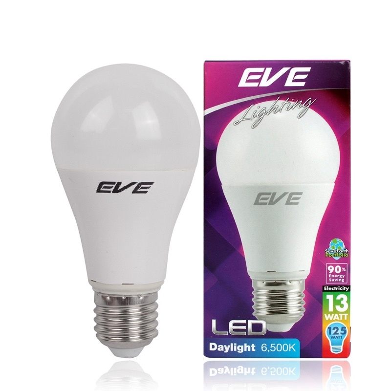 หลอด LED E27 A60 TD ขนาด 13 วัตต์ ยี่ห้อ EVE | Shopee Thailand