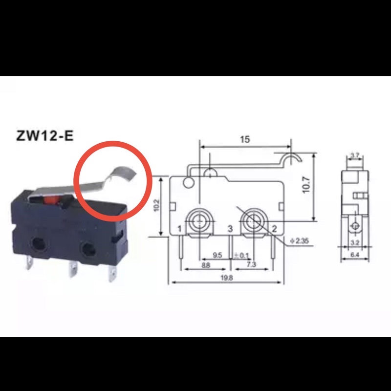 ลิมิต สวิตซ์ สวิทซ์ Mini Micro Limit Switch NO NC 3 Pins PCB Terminals SPDT 5A 125V 250V 28mm ...
