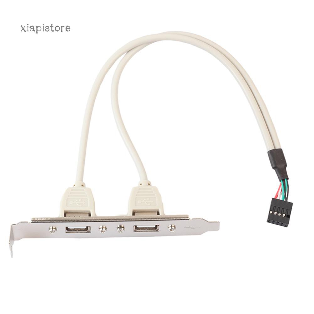 สายเคเบิ้ล 9 Pin Female to Dual Port USB 2.0A Female สกรูล็อคแผง 30 ซม. ...