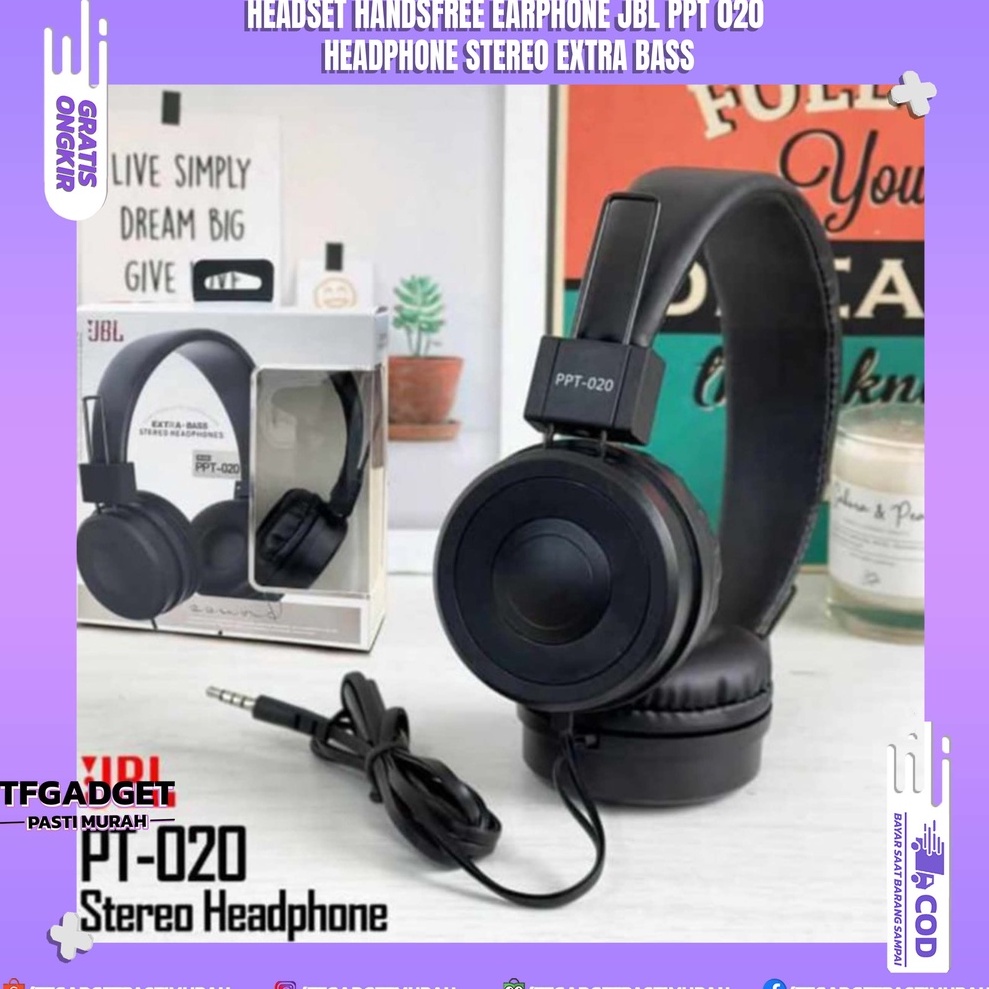 ชุดหูฟังแฮนด์ฟรี JBL PPT 020 เสียงเบสพิเศษ | Shopee Thailand