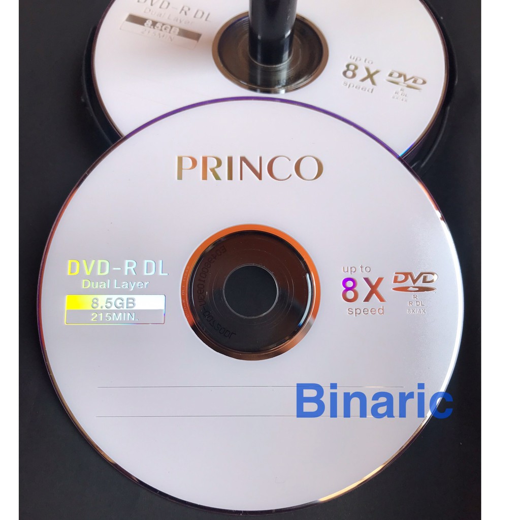 PRINCO DVD-R DL DVD9 White 8.5 GB/215 min/4x-8x speed (Pack 1 แผ่น )# | Shopee Thailand